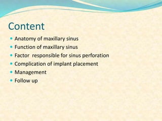Maxillary Sinus Perforation Treatment