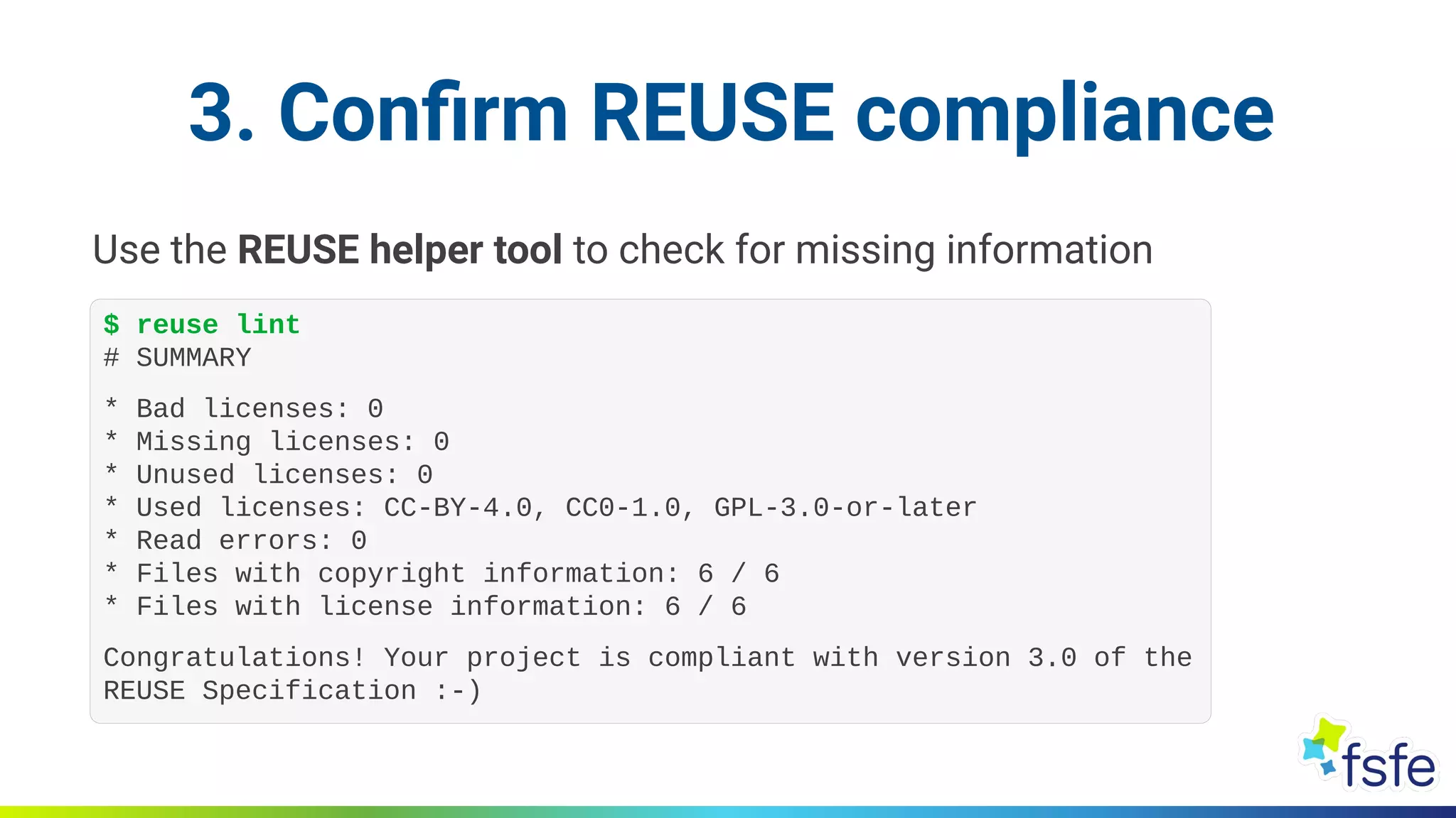 SFScon21 - Max Mehl - REUSE - Gold standard for Free Software licensing ...