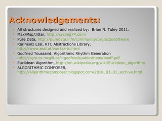 Algorithmic Music Design Using Max/Msp | PPT