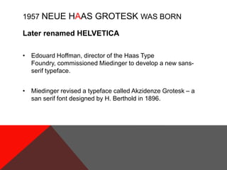 Max miedinger presentation | PPTX