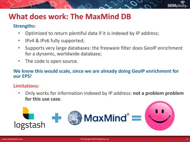 Logstash and Maxmind: not just for GEOIP anymore | PDF