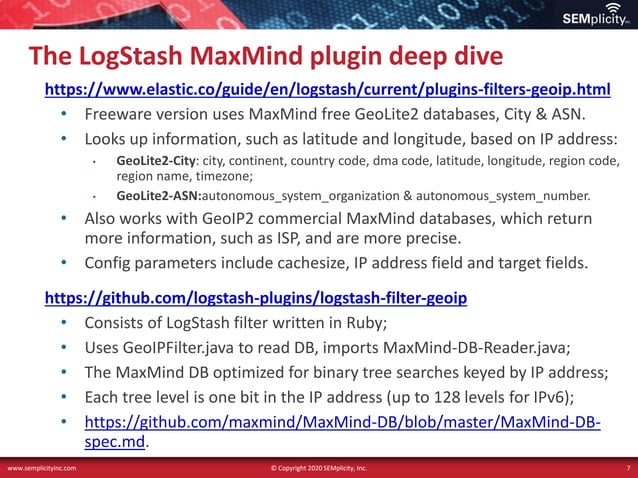 Logstash And Maxmind Not Just For Geoip Anymore Ppt