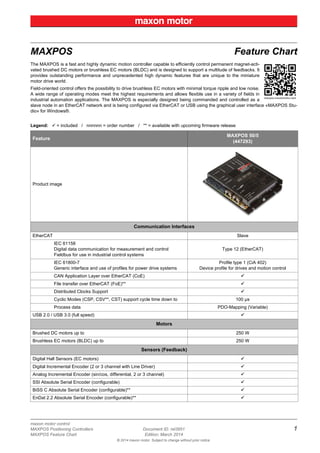 Maxon maxpos 50 5 | PDF