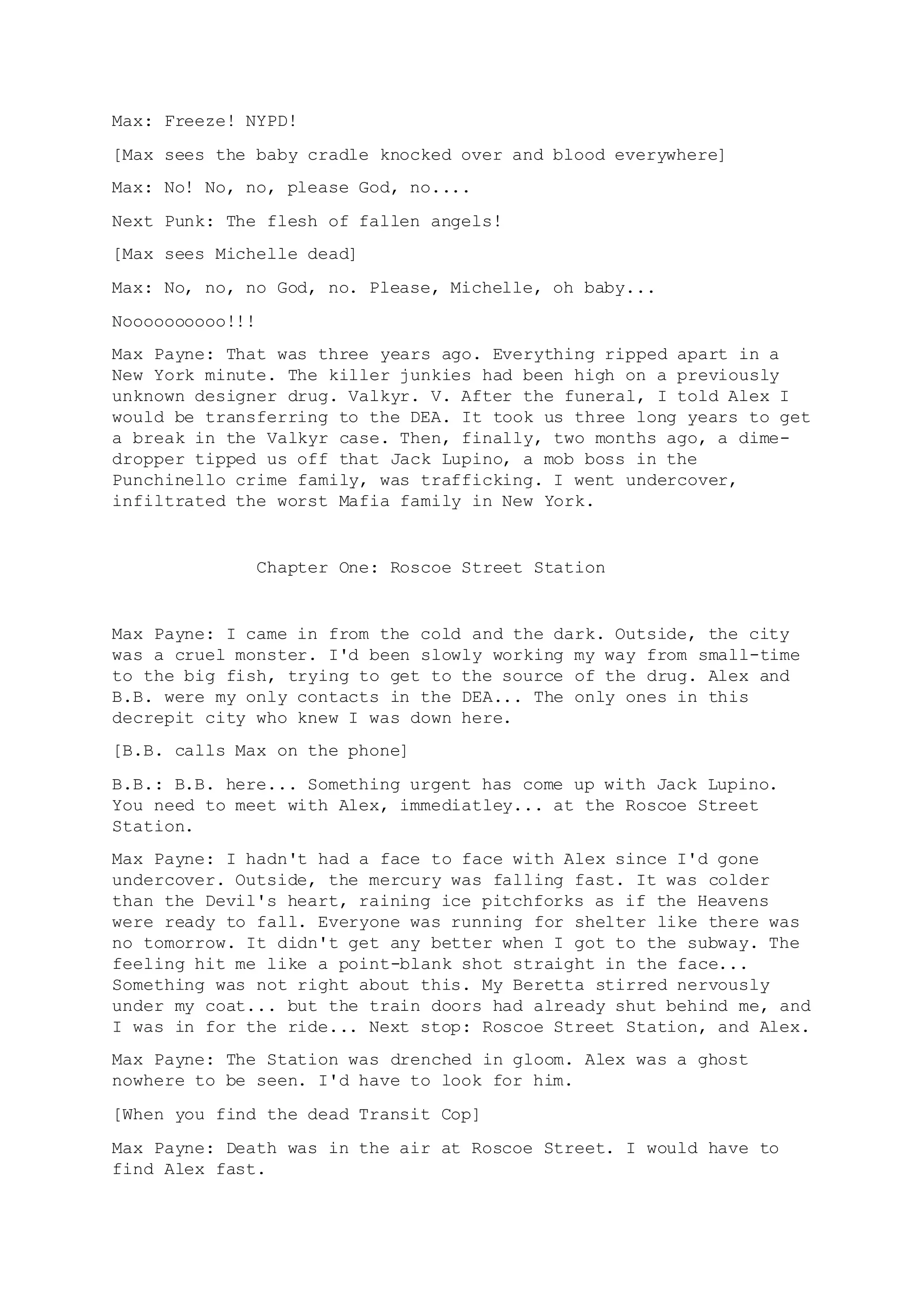 Max payne game script | PDF