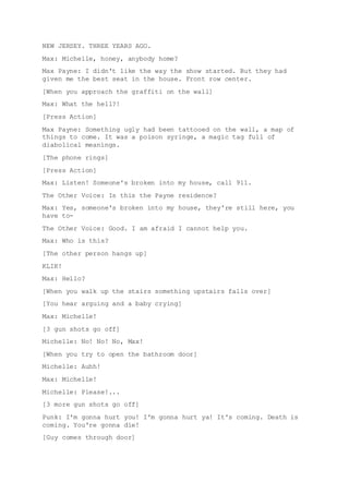 Max payne game script | DOCX