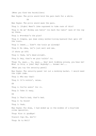 Max payne game script | DOCX