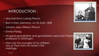 Max planck | PPTX