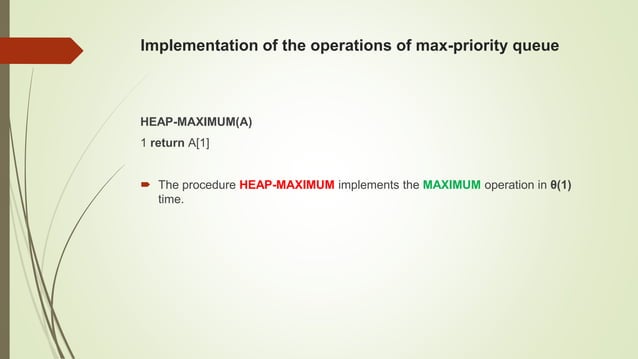 Max priority queue | PPT
