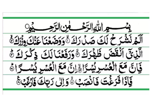 Surah Inshirah pdf | PPT