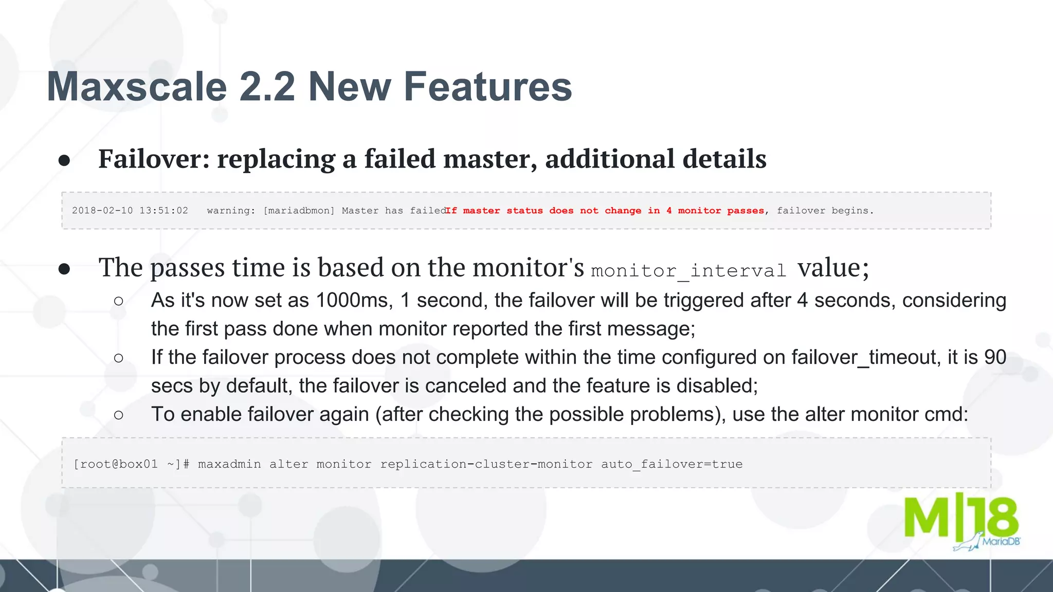 Maxscale switchover, failover, and auto rejoin | PDF