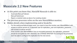 Maxscale switchover, failover, and auto rejoin | PDF