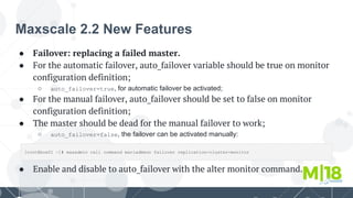 Maxscale switchover, failover, and auto rejoin | PDF