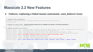 Maxscale switchover, failover, and auto rejoin | PDF
