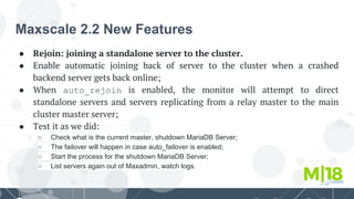 Maxscale switchover, failover, and auto rejoin | PDF