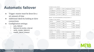 Maxscale switchover, failover, and auto rejoin | PDF