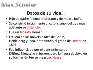 Max Scheler | PPTX