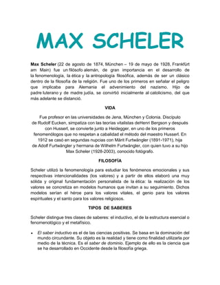 Max scheler | DOCX