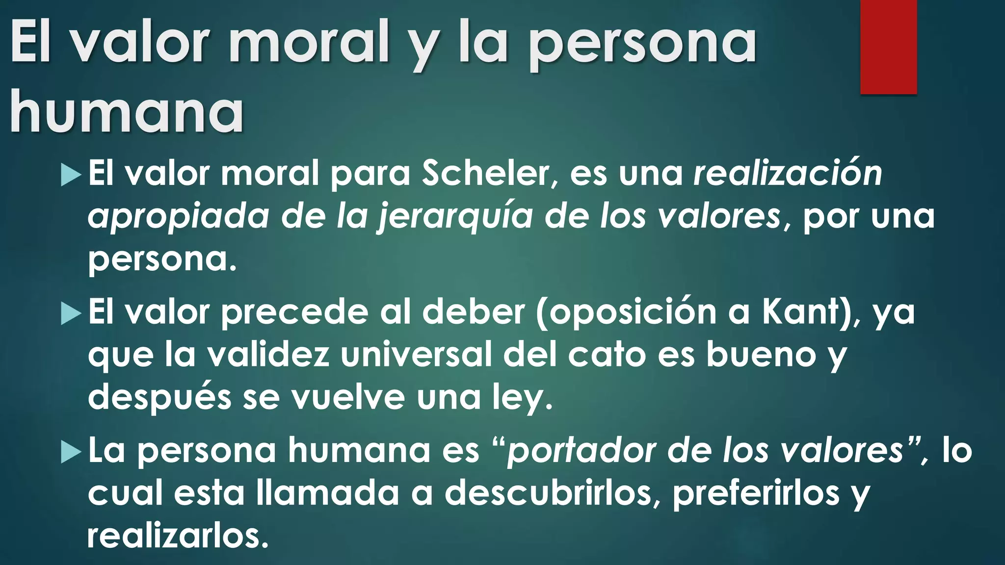 Max scheler - el resentimiento en la Jerarquía de los valores | PPTX