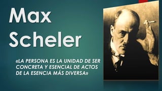 Max scheler - el resentimiento en la Jerarquía de los valores | PPTX
