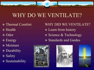 Ventilation in buildings | PPTX