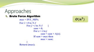 Maximum Sum Interval | PPT