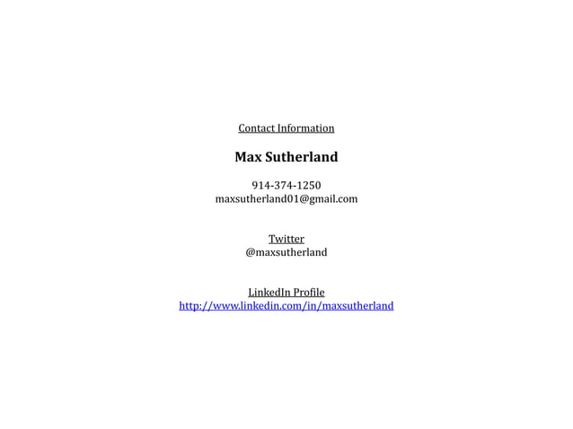 Max Sutherland's Global Value Proposition: Increased Revenue, Margins ...