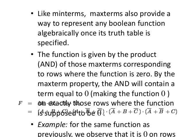 Maxterms