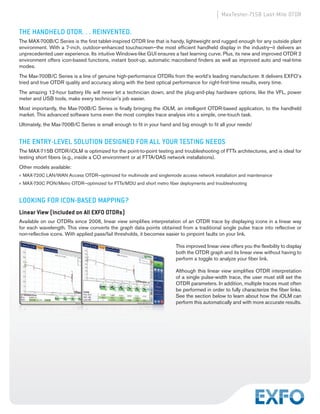 EXFO Maxtester 715B Single-mode Handheld OTDR – SPI Engineers | PDF