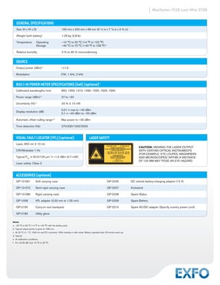 EXFO Maxtester 715B Single-mode Handheld OTDR – SPI Engineers | PDF