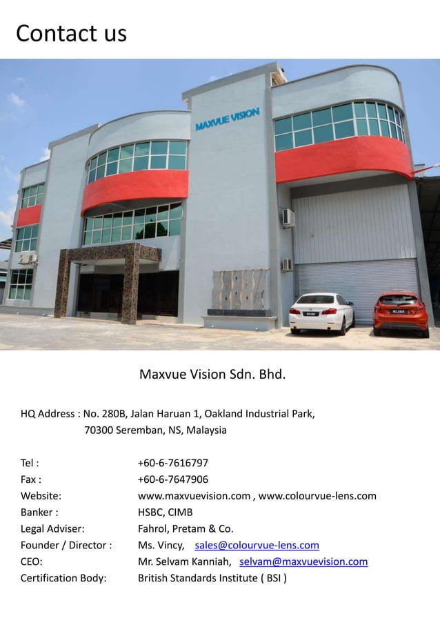 Maxvue vision Contact lens manufacturer profile | PDF