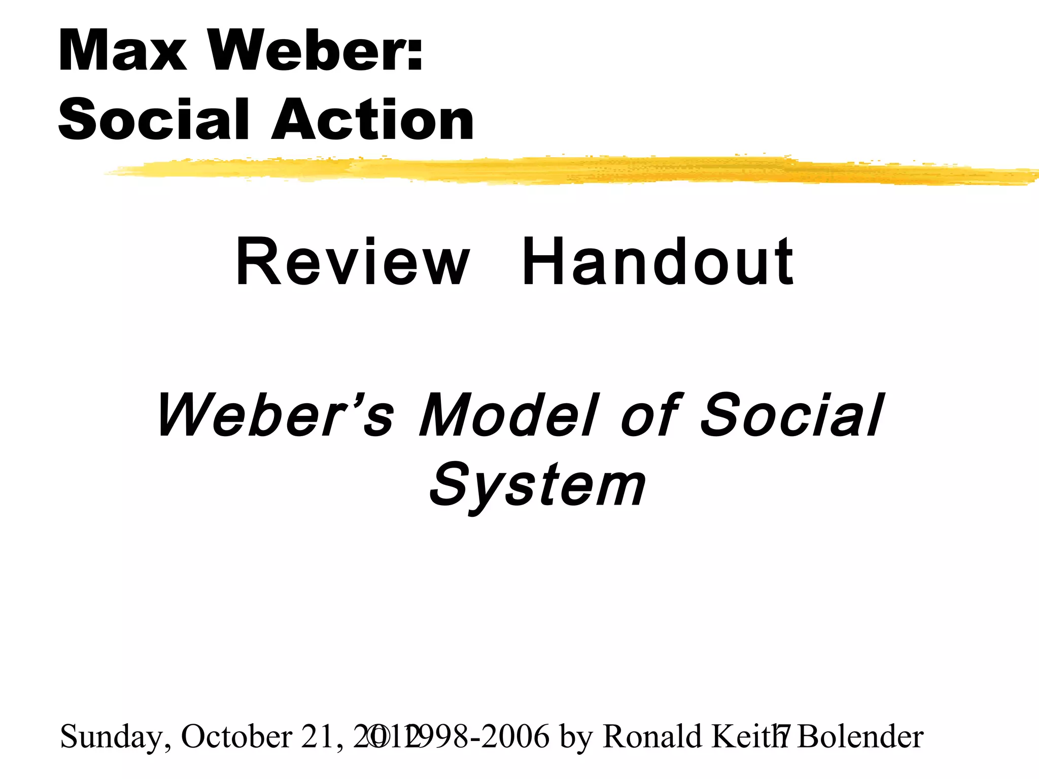 Max Weber | PPT