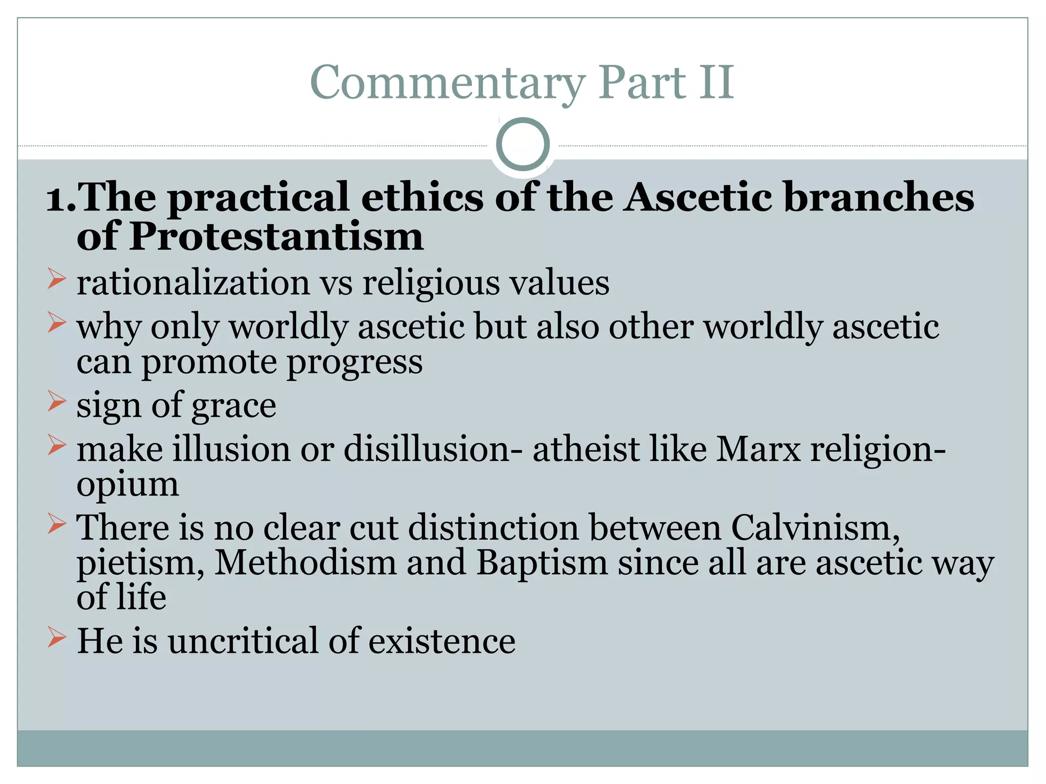 Max weber's book of protestantism ethics and spirit of capitalism | PPT
