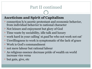 Max weber's book of protestantism ethics and spirit of capitalism | PPT