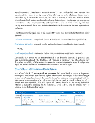 Weber's Theory of Authority | PDF