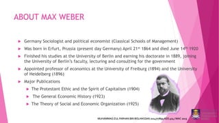 Max weber’s theory of bureaucracy and its criticism | PPTX
