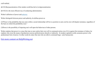 Max Weber Theory | PDF