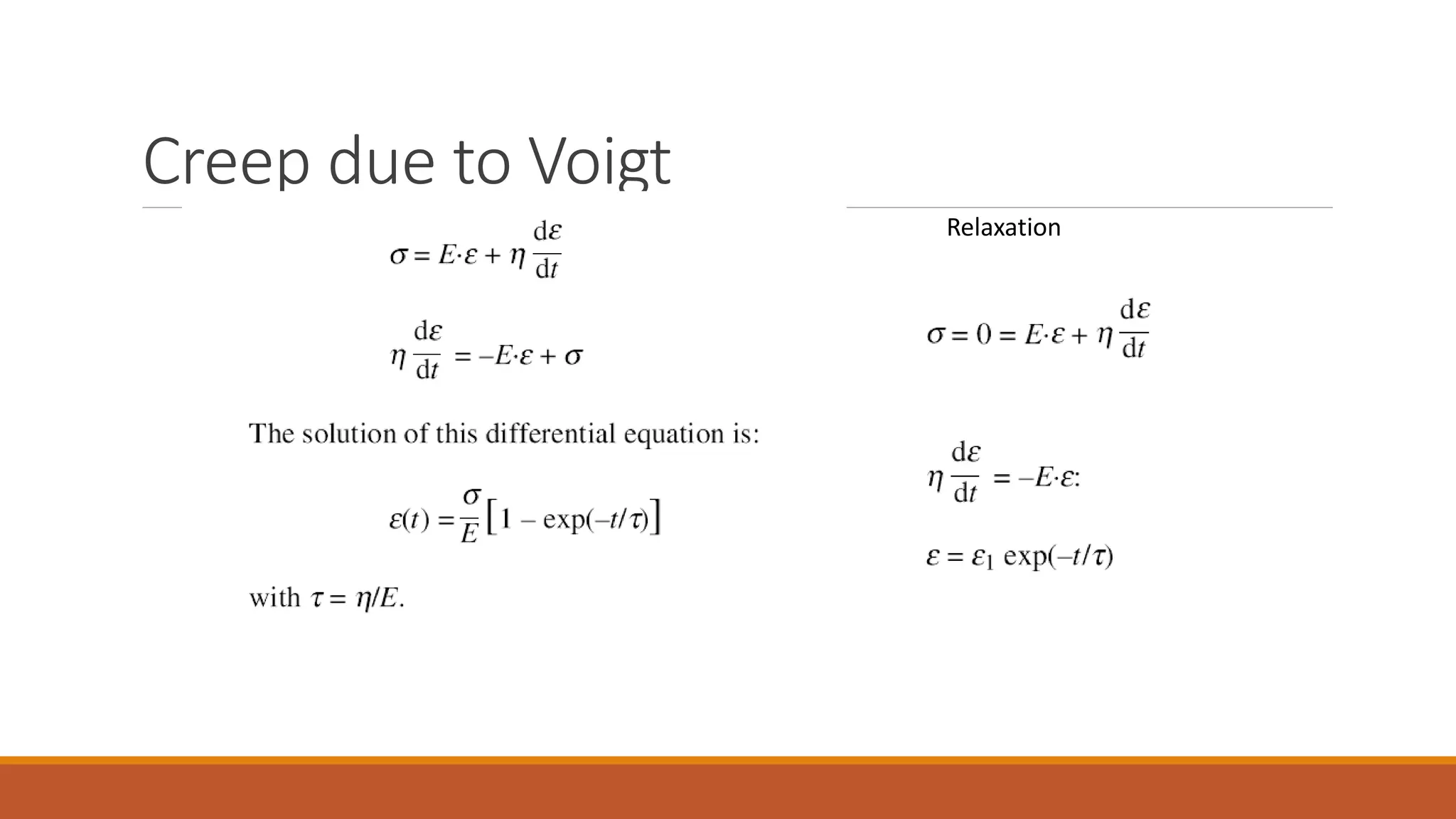 Maxwell and kelvin voight models of viscoelasticity presentation | PPTX