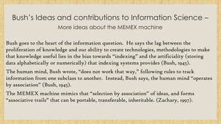 Maxwell rd library luminary – vannevar bush | PPT