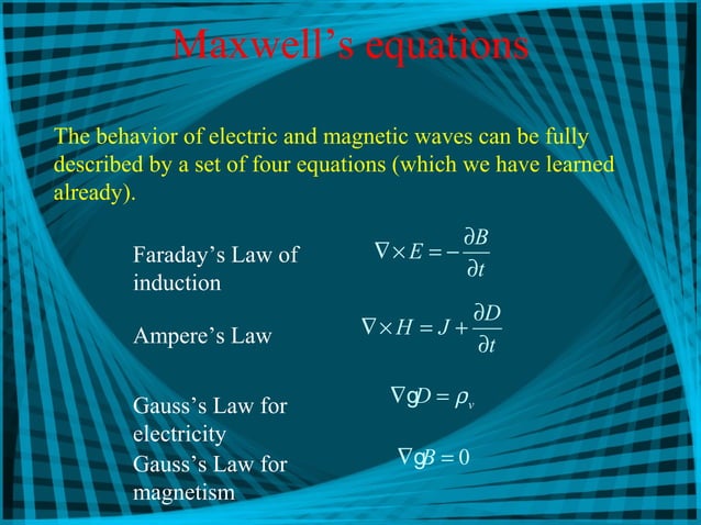 Maxwell's contribution to physics | PPT