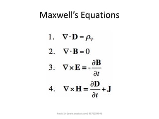 Maxwells equation WTP | PDF