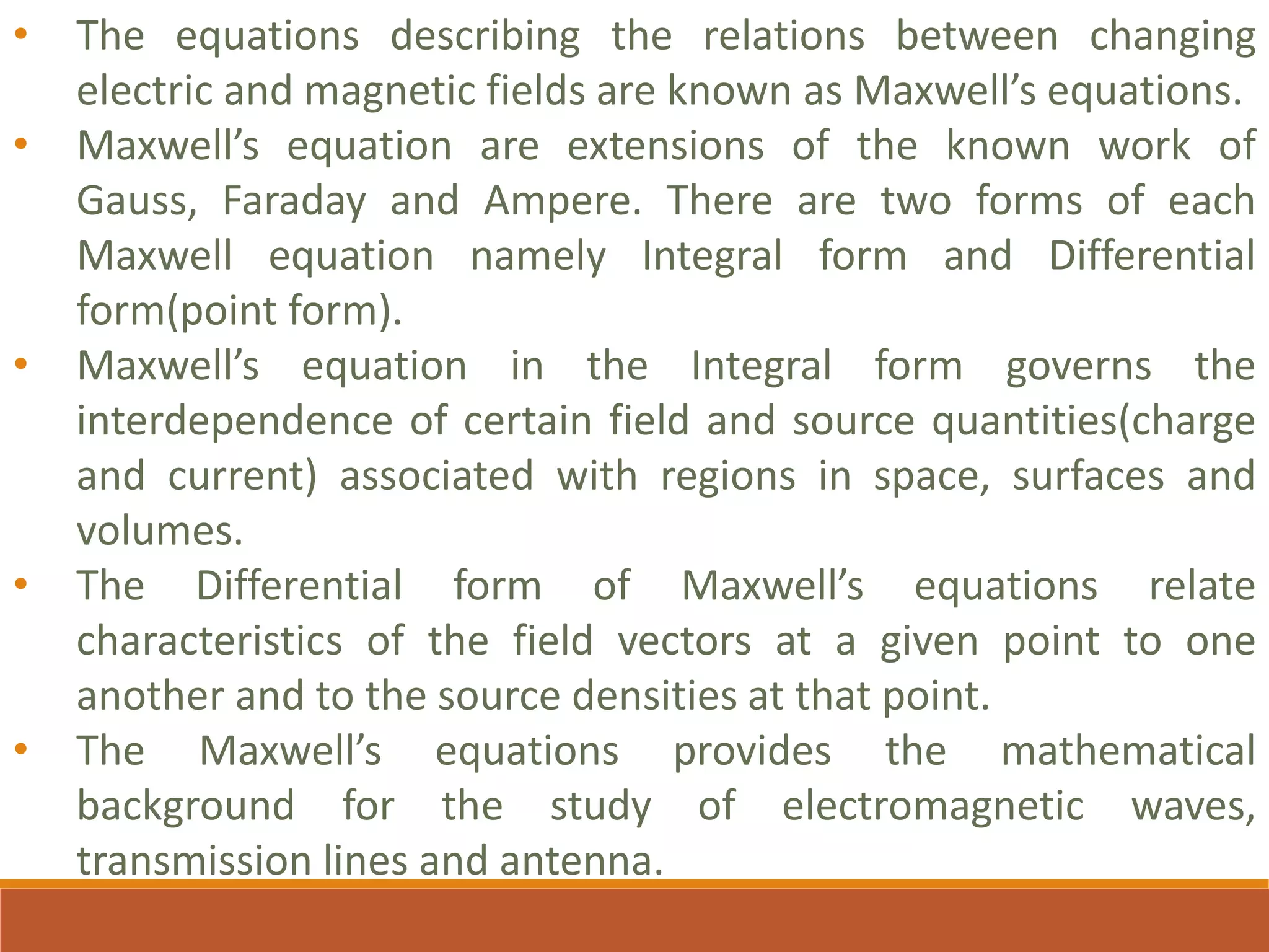 Maxwell's equation | PPTX | Physics | Science