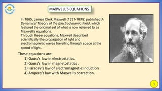 Maxwell's four equations in em theory | PPTX