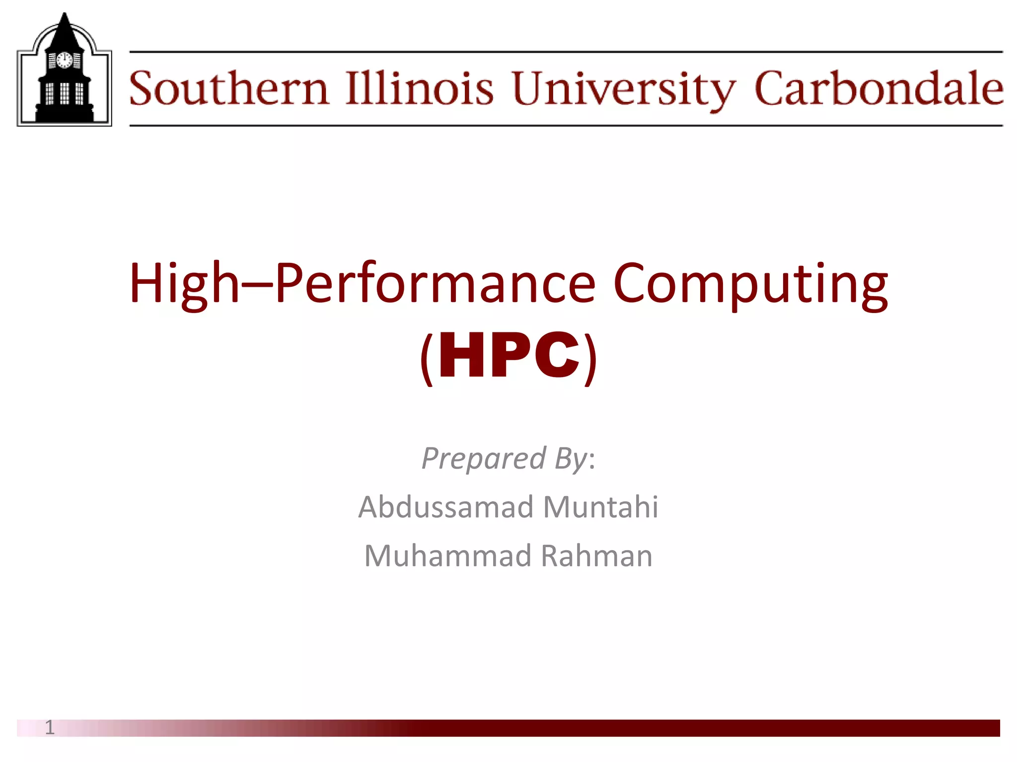 Maxwell siuc hpc_description_tutorial | PPT