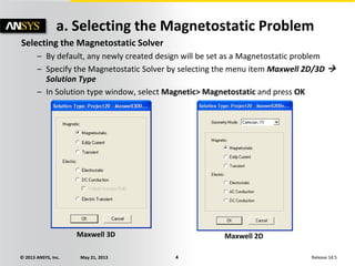 Maxwell v16 l03_static_magnetic_solvers | PPT