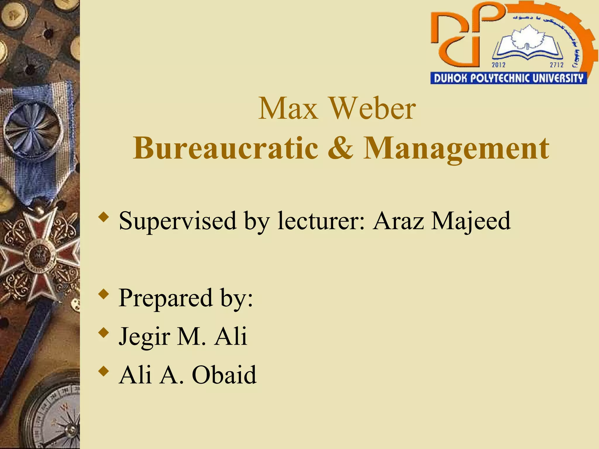 Max Webber | PPT