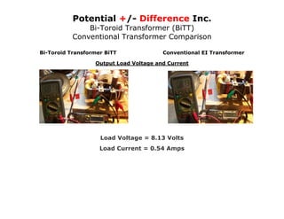 Bi-Toroid Transformer Performance vs Conventional EI Transformer | PDF ...