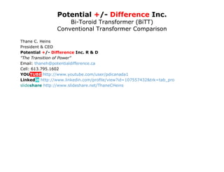 Bi-Toroid Transformer Performance vs Conventional EI Transformer | PDF ...