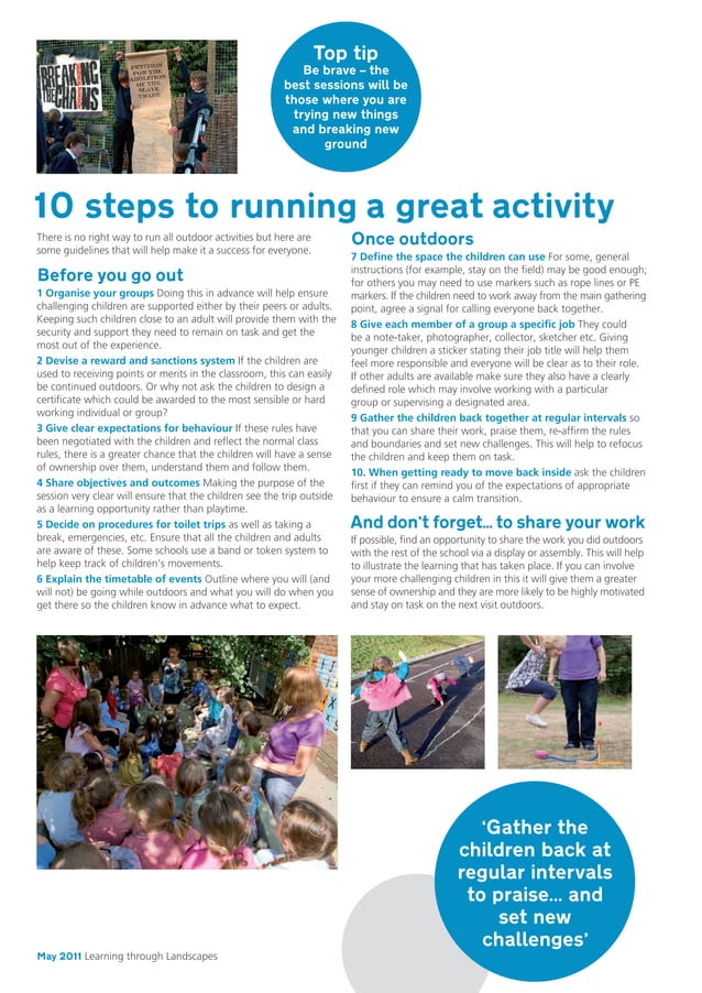 Outdoor Lessons, Plan for Success: Teaching and Learning Outdoors | PDF