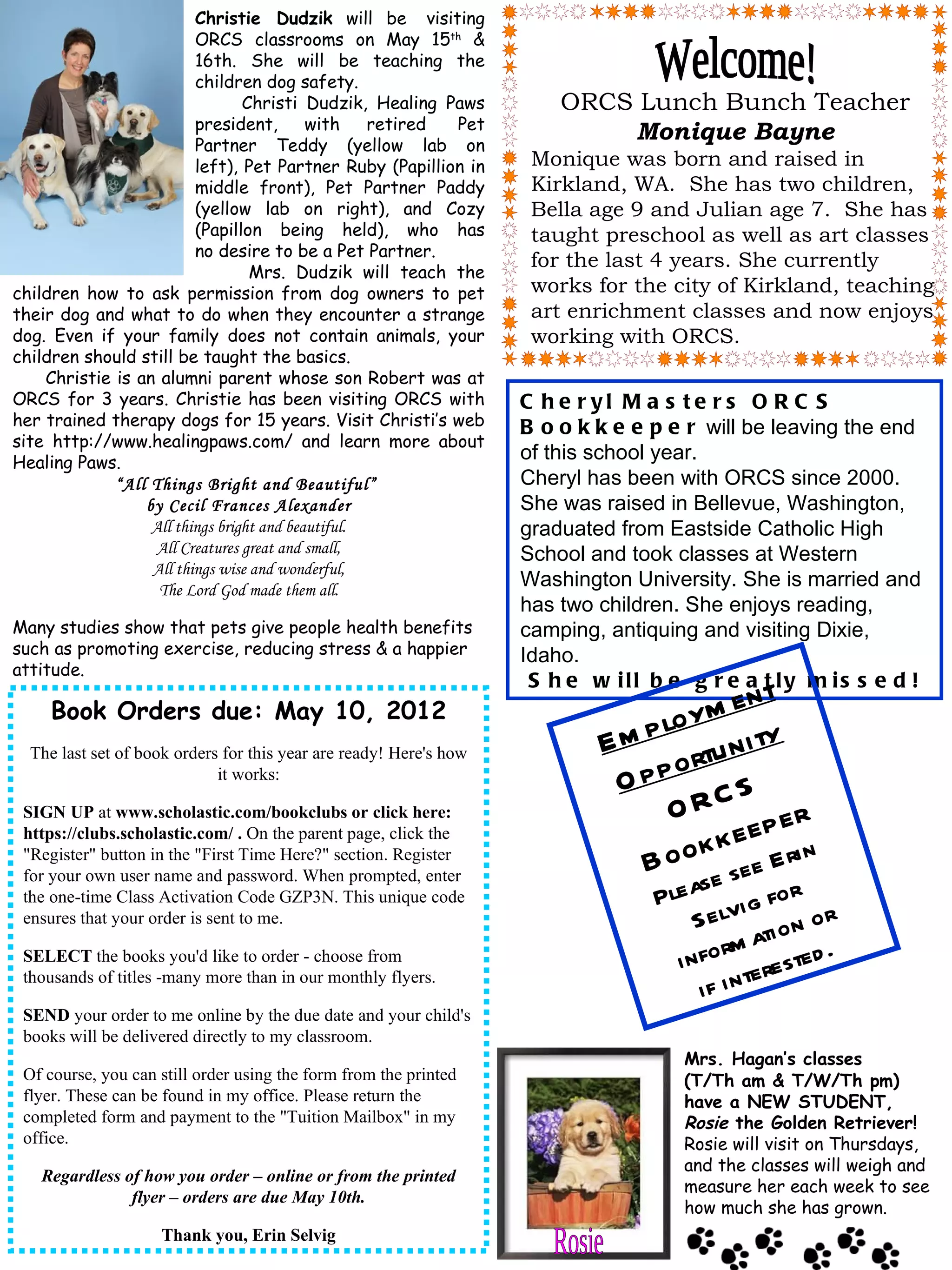 ORCS May 2012 Newsletter | PPT