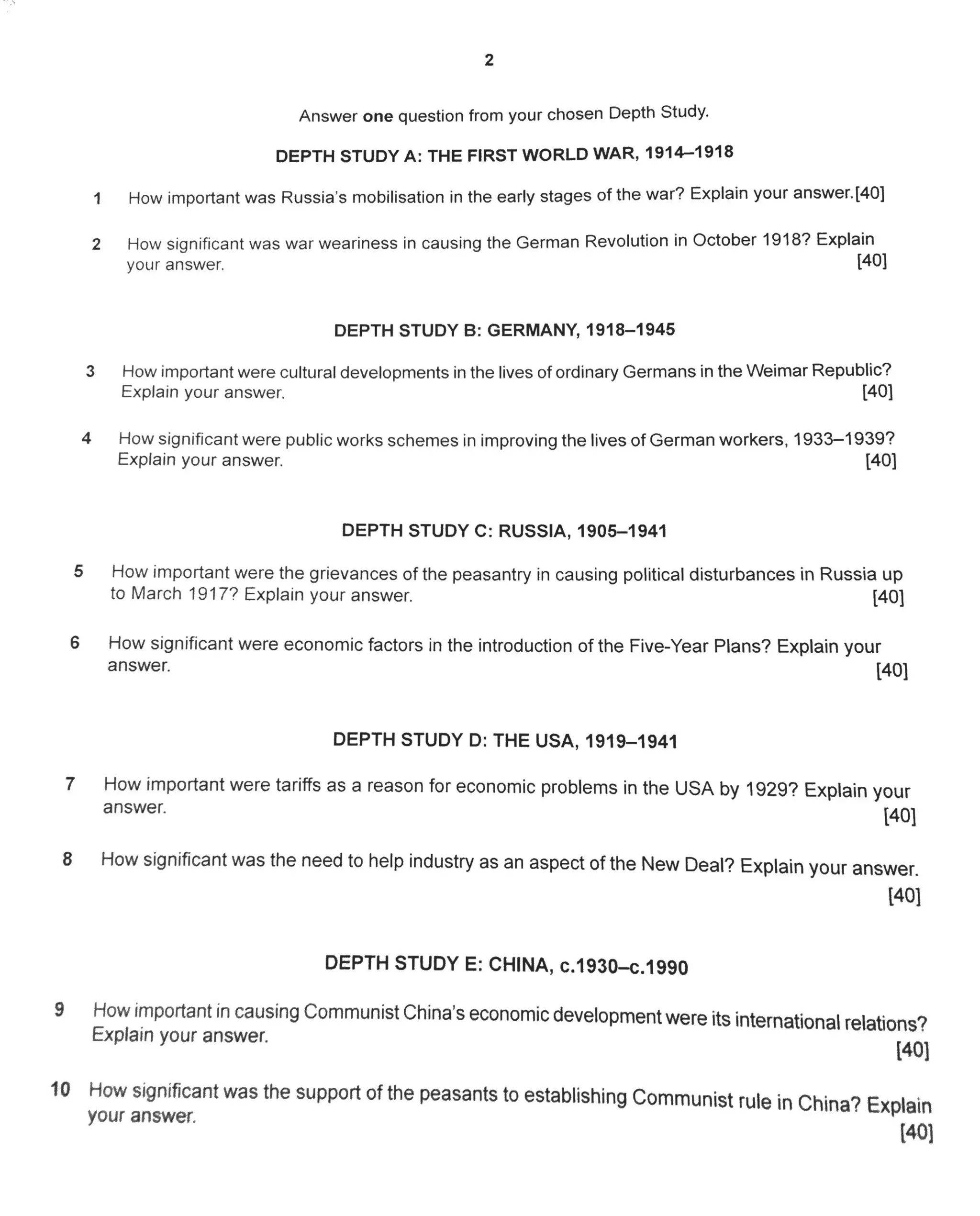 May June PAPER 4 History IGCSE 2018 | PDF May June PAPER 4 History IGCSE 2018 | PDF